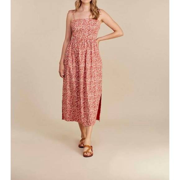 People Tree | Dresses | New People Tree Vivana Floral Dress In Red ...